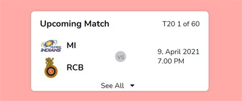Upcoming Match Card Using Html And Css Dev Community