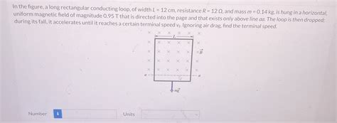 Solved In The Figure A Long Rectangular Conducting Loop Of Chegg Com