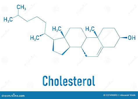 Cholesterol A Modified Steroid Chemical Structure And Formula Cartoon Vector Cartoondealer