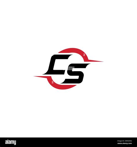CS Initial Logo Cool And Stylish Concept For Esport Or Gaming Logo As Your Inspirational Stock