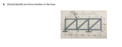 Solved 20 ﻿pts ﻿identify Zero Force Members In The Truss