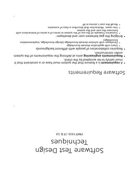 Test Case Design Techniques Pdf Software Testing Use Case