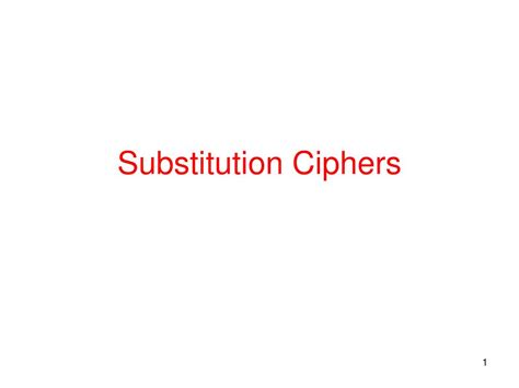 Ppt Substitution Ciphers Powerpoint Presentation Free Download Id