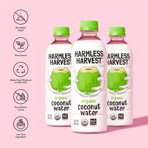 Harmless Harvest Organic Coconut Water Drink Hydrating With Natural
