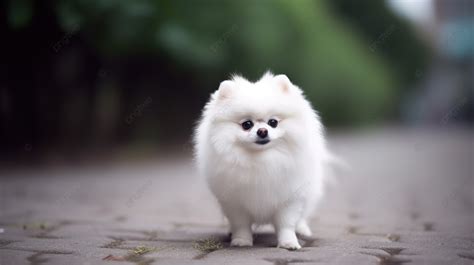 찻잔 흰색 장난감 포메라니안