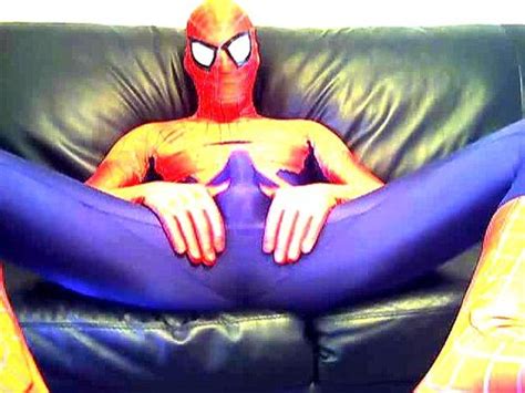 Watch Spidey Gay Cosplay Spandex Porn Spankbang