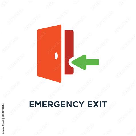 Emergency Exit Sign Exit Door Exit Strategy Icon Door Entranc Stock Vector Adobe Stock