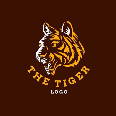 Free Vector Hand Drawn Tiger Logo Design