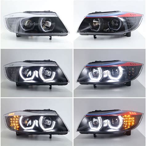 Bmw E90 05 12 Black Projector Headlamp W Crystal Bar Lampu Depan Bmw