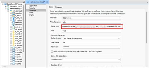 Configuring The Database Url In The Powerserver Project Powerserver 2025 Help
