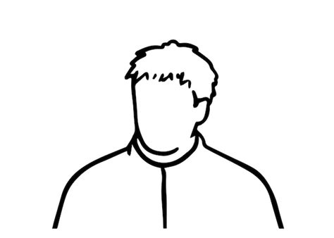 Premium Vector Man With Short Hair In A Jacket Man Clothes Doodle