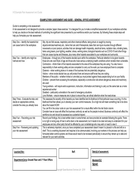 Fillable Online Risk Assessment Record Fax Email Print Pdffiller