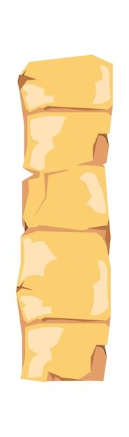 고대 이집트 파피루스 또는 돌 기둥 만화 벡터 일러스트 레이 션 정보를 저장하기위한 상형 문자가있는 고대 종이 이집트 문화의 종교적 상징 흰색으로 격리 무료 벡터