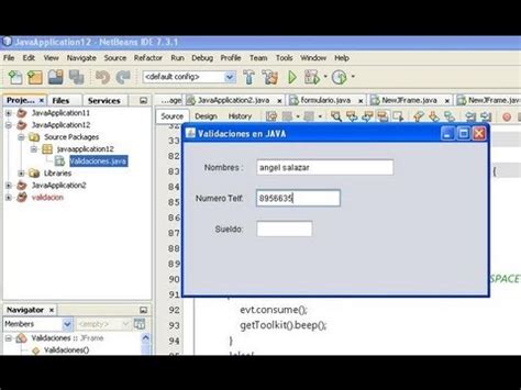 Validar jTextField en java solo letras y números enteros YouTube