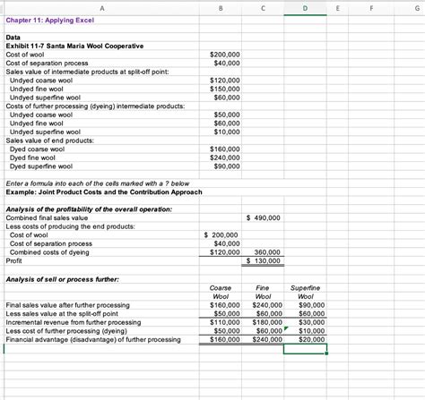 Solved Chapter 11 Applying Excel Data Exhibit 11 7 Santa