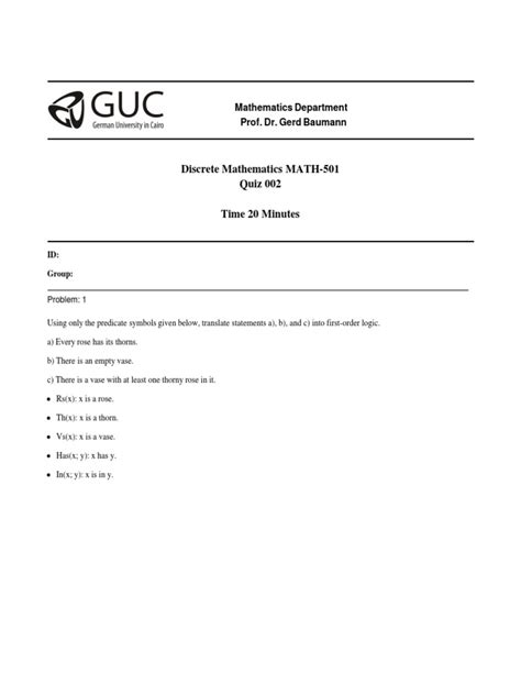 Discrete Mathematics Quiz 2 Pdf