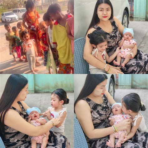 Myanmar Social News မီးတွင်းထွက်တဲ့နေ့လေးမှာ သမီးလေး နှစ်ယောက်နဲ့အတူ အအေးလှူခဲ့တဲ့ ဘေဘီမောင် 🥰