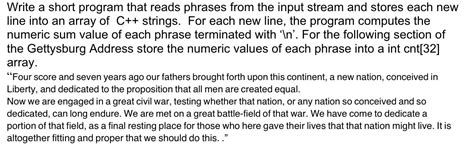 Write A Short Program That Reads Phrases From The