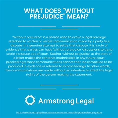 What Does Without Prejudice Mean Armstrong Legal