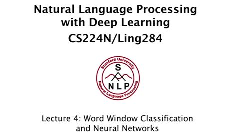 Cs224n Lecture 4 Word Window Classification And Nn Tsw