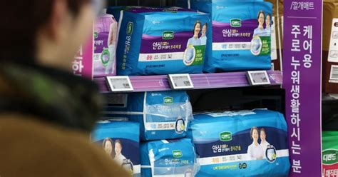 유아용 보다 많은 성인용 기저귀 수입량