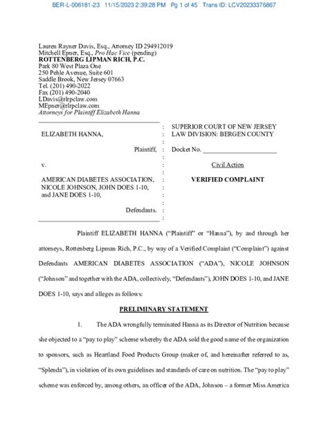 Fillable Online Lauren Rayner Davis Esq Attorney Id 294912019