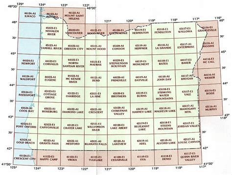 Oregon 124k Usgs Topos Metsker Maps
