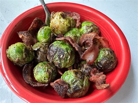 Air Fryer Bacon Wrapped Brussels Sprouts The Engineered Mama