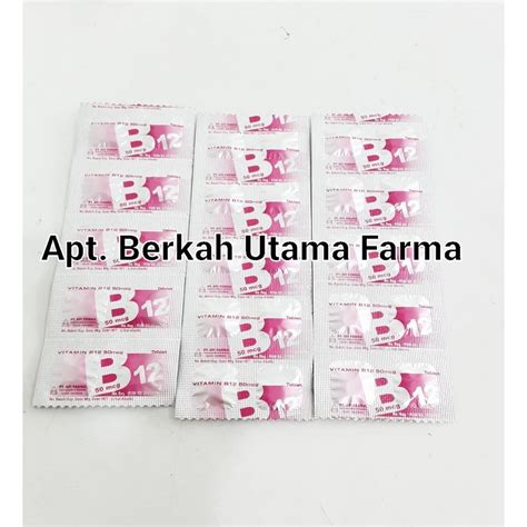 Jual Vitamin B12 50 Mg Strip Isi 10 Tablet Afi Farma Shopee Indonesia