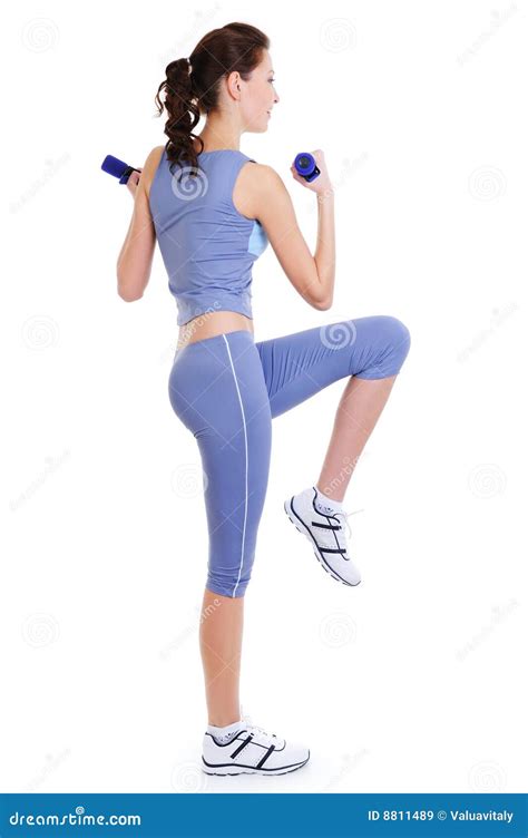Exercise Of Cute Woman Stock Image Image Of Background 8811489