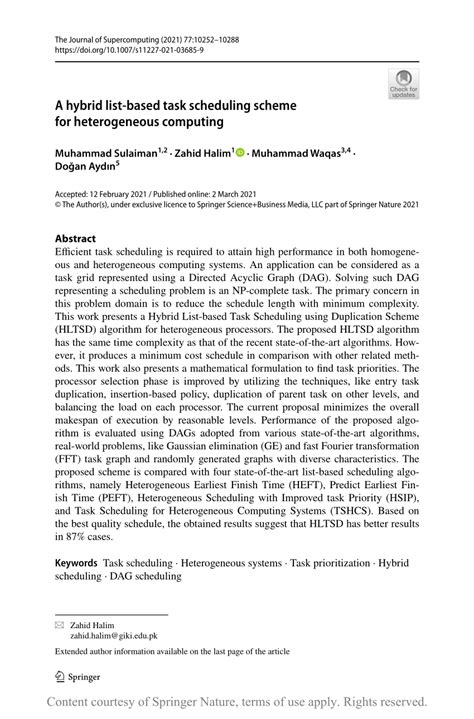 a hybrid list based task scheduling scheme for heterogeneous computing