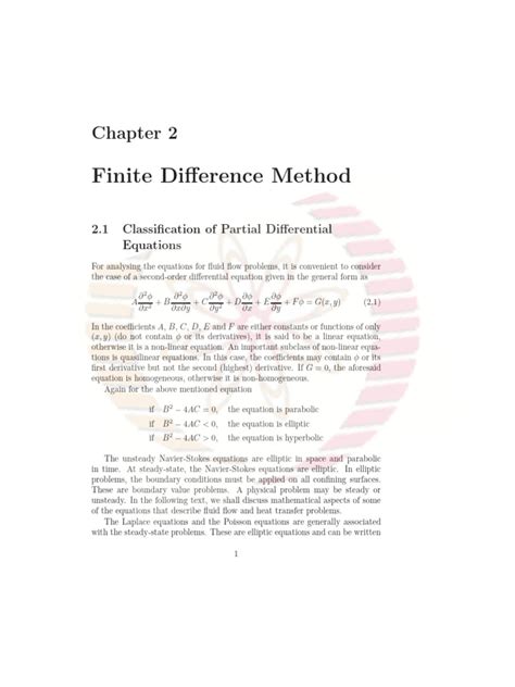 Cfd Material Pdf Partial Differential Equation Equations