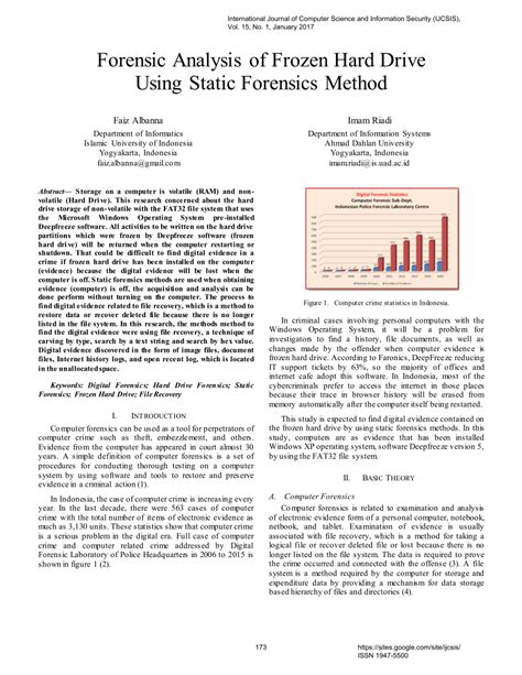 PDF Forensic Analysis Of Frozen Hard Drive Using Static Forensics Method