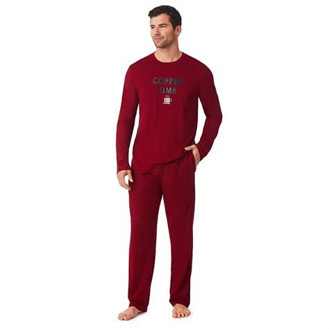 Mens Cuddl Duds Mens Cuddl Duds® Graphic Tee Classic Pajama Set