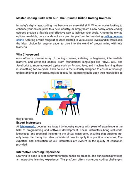 Ppt Master Coding Skills With Our The Ultimate Online Coding Courses