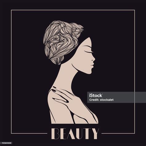 자연 스러운 메이크업과 세련 된 헤어스타일 아름 다운 여자는 머리 띠를 착용 스타일과 아름다움 벡터 아이콘입니다 눈 감기에 대한 스톡 벡터 아트 및 기타 이미지 Istock
