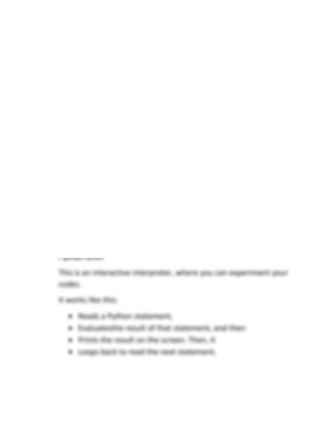 Solution Python Interpreter Idle Studypool