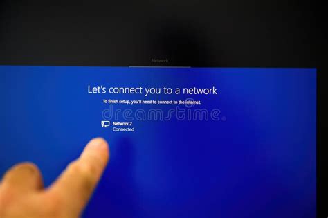 Network Setup Screen With Connection Editorial Stock Image Image Of