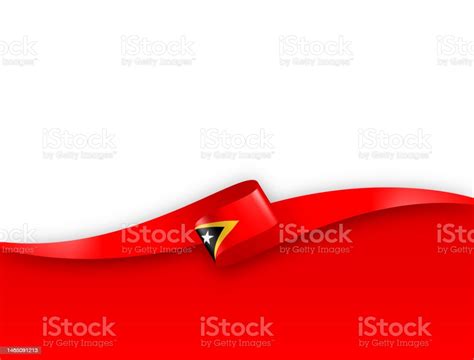 동티모르 국기 리본 배경에 동티모르의 긴 배너의 국기 템플렛 복사를 위한 공간 벡터 스톡 일러스트레이션 3차원 형태에 대한 스톡 벡터 아트 및 기타 이미지 Istock