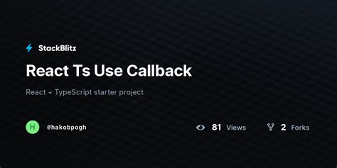 React Ts Use Callback Stackblitz