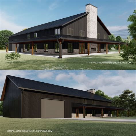 50 Foot Wide Open Concept Beulah V2 Barndominium With Shop 3 000 Sqft