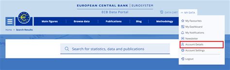 how do i delete my account ecb data portal