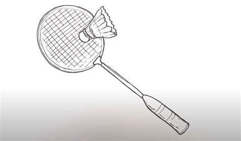 How To Draw A Badminton Step By Step Badminton Sketches Badminton