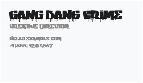 Gang Bang Crime Font Free Download Ttfotf