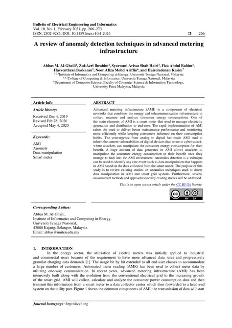 Pdf A Review Of Anomaly Detection Techniques In Advanced Metering
