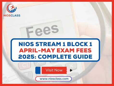 Nios Stream 1 Block 1 April May Exam Fees 2025 Complete Guide