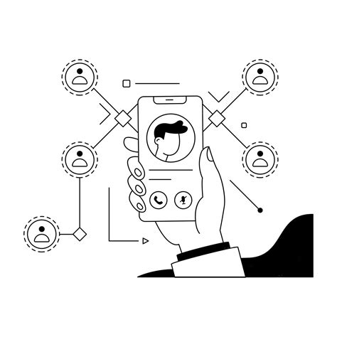 데이터 분석 문자 기반 라인 일러스트레이션 프리미엄 벡터