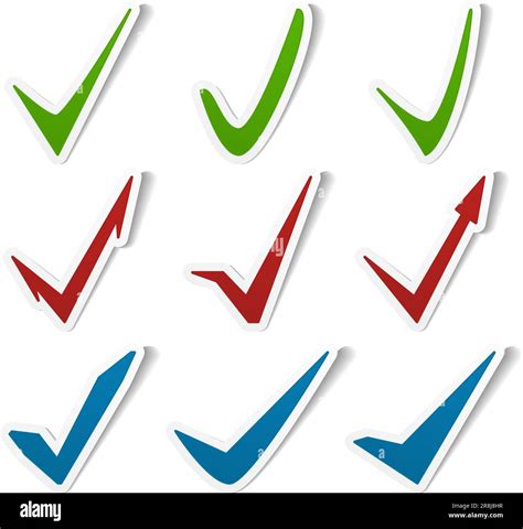 Check Marks Symbols Set Vector Eps10 Illustration Stock Vector Image