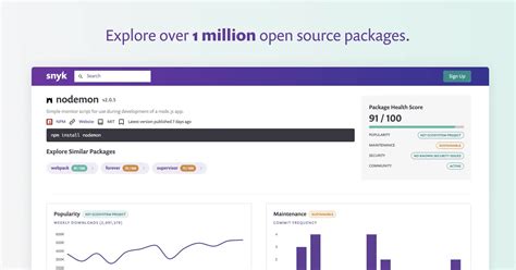 Snyk Open Source Advisor Snyk