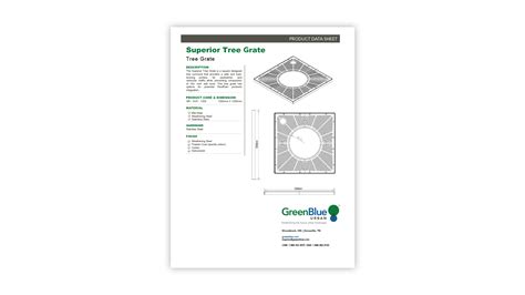 Superior Tree Grate Datasheet Greenblue Urban